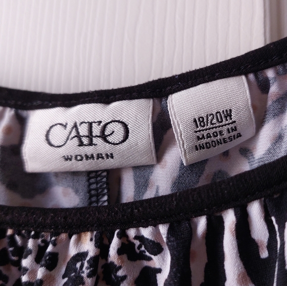 Cato | Tops | Cato Woman Black Zebra Print Blouse | Poshmark